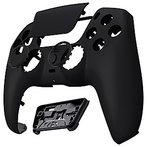 eXtremeRate Luna Redesigned Black Front Shell Touchpad Compatible with ps5 Controller BDM-010 020 BDM-030 040 050, DIY Replacement Faceplate Custom Touch Pad Cover Compatible with ps5 Controller