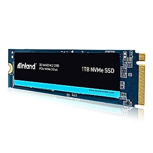 INLAND Premium 1TB SSD 3D TLC NAND M.2 2280 PCIe NVMe 3.0 x4 Internal Solid State Drive, Read/Write Speed up to 3100MB/s and 2800MB/s, 1600 TBW