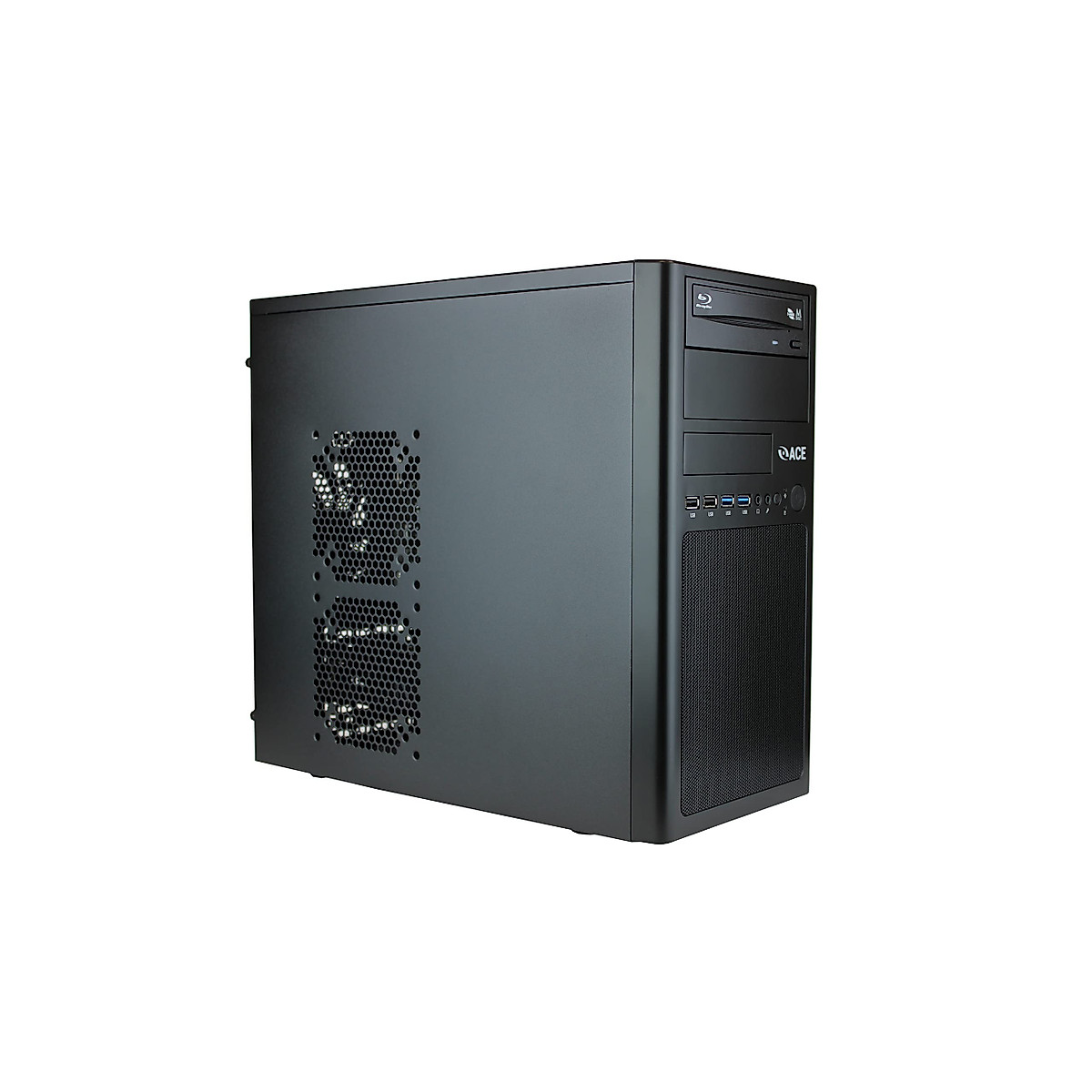 Ace Computers Business Desktop Computer (AMD Ryzen 5 2600 3.4GHz, RX 560 4GB, 16GB DDR4 2933MHz RAM, B450 Chipset, 500GB NVMe M.2, Blu-ray Drive, 500W PSU, Windows 10 Professional) Office PC Tower