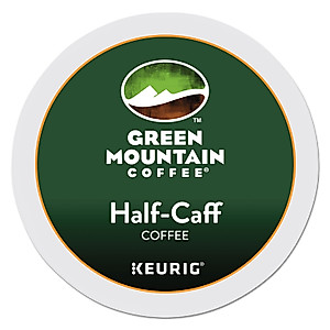 Green Mountain Coffee Roasters Half Caff, Single-Serve Keurig K-Cup Pods, Medium Roast Coffee, 24 Count