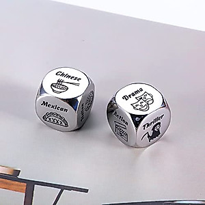 Funny Gifts for Girlfriend Boyfriend Valentines Day Gifts Anniversary Romantic Gifts for Him Her Metal Dice Date Night Gifts for Couples Husband Wife Birthday Naughty Dice for Women Men
