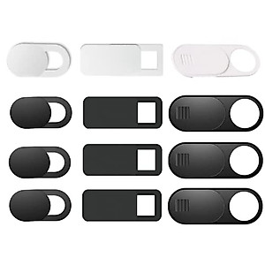 California JOS 12 PCS (Large+Medium+ Small) 0.027 inch Ultra Thin Webcam Cover Slide Camera Blocker Protect Privacy Security for MacBook Air, Laptop, iPad, iMac, PC, iPhone 8/7/6 Plus