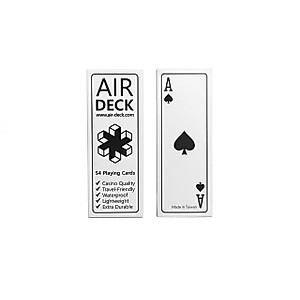 Tip Top Things Air Deck - The Ultimate Travel Playing Cards (White)