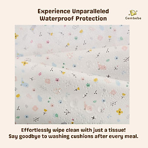 Gembebe Waterproof & Compatible Stokke Tripp Trapp Cushion Set - Easy to Clean Stokke Tripp Trapp Newborn Set - 100% Cotton Stokke Tripp Trapp High Chair Cushion Set (Little Birdie / 49.5 Counts)