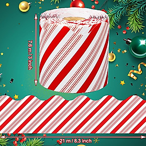 Christmas Candy Cane Border 68.9 Feet Bulletin Board Border Butterflies Flowers Bee Space Inspirational Cute Border for Classroom Bulletin Boards Chalkboard Wall Decor
