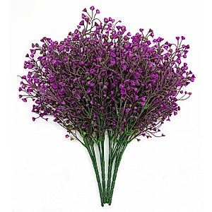 LOVENIMEN Artificial Chrysanthemum Flowers, Real Touch Silk Daisy Plastic Plants Home Decorations for Bridal Wedding Bouquet Bunches Hotel Party Garden Floral Décor Purple 4pack