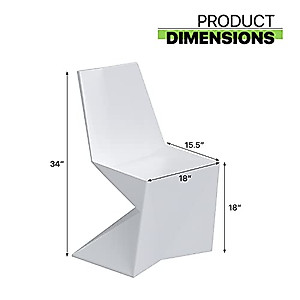 Magshion Color Changing LED Light Up Chair with Backrest Light Up Furniture Dining Chair, Rechargeable Pub Club Lounge Party Seat with Remote