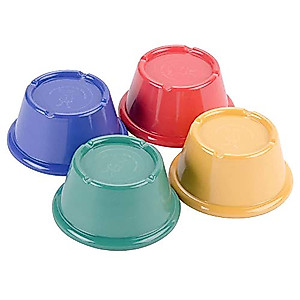 G.E.T. Enterprises Mix Pack of 4 Mardi Gras Colors 2 oz. Ramekin, Break Resistant Dishwasher Safe Melamine Plastic, Ramekins Collection S-620-MIX (Pack of 12)