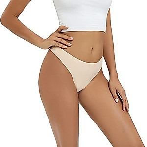 SweetSnow Plus Size Thongs for Women Underwear Seamless XXL Thong Panties No Show Multicolor 10-Pack