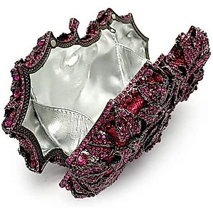 MUWIZ Women's Clutches Evening Bags and Women's Clutches Rhinestone Evening Clutch Luxury Formal Wedding Party Cocktail Evening Bag Dazzling Tote (Color : Silver Black)