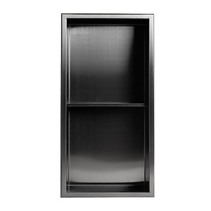 ALFI brand ABNP1224-BB Shower Niche, Brushed Black