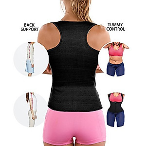 GAODI Women Waist Trainer Vest Slim Corset Workout Sweat Tank Top Zipper Compression Shirt Sauna Suit Body Shaper
