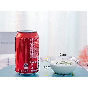 Qixivcom 50 Pack 4 Oz Flower Shaped Plastic Ice Cream Dessert Bowls Dessert Cup Disposable Sundae Bowl Parfait Snack Salad Bowls Tasting Sample Cup Appetizer Serving Bowl for Party Wedding Favor