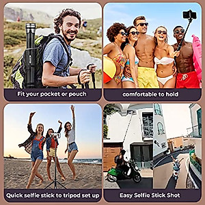Eicaus 60'' Selfie Stick Tripod with Wireless Remote, Cell Phone Stand for Video Recording, Vlogging, Lightweight Portable Travel Tripod for iPhone, Android