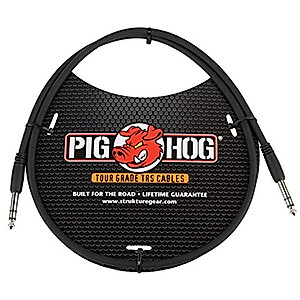 Pig Hog PTRS03 High Performance 1/4" TRS Instrument Cable, 3 Feet