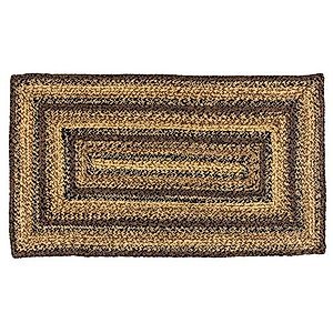 IHF Home Decor | Cappuccino Premium Braided Collection | Primitive, Rustic, Country, Farmhouse Style | Jute/Cotton | 30 Days Risk Free | Accent Rug/Door Mat | 27"x48" Rectangular