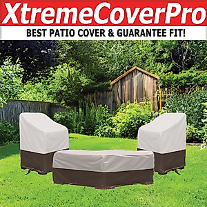 40D x 40W x 35H UV-proof Waterproof Furniture Patio Cover 520D beige brown two tone 40x40x35 breathable dust proof sofa table chair storage bar high chair color black sectional armless 40 40 35 inches