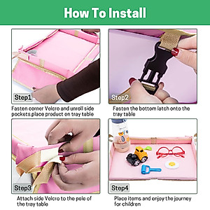 SWISSELITE Foldable Travel Tray Cover, Kids Travel Tray, Airplane Play Table Travel Placemat Tray- Used on Train Airplane Tray for Toddlers Children Unisex