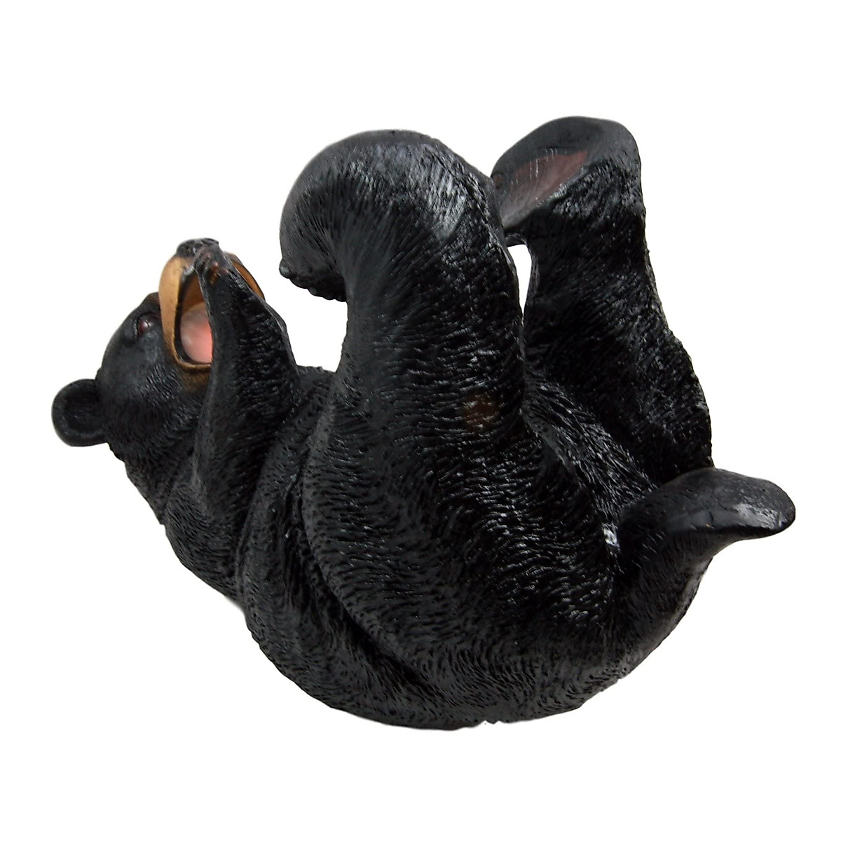 Ebros Gift Rustic Western Forest Animal Drunken Black Bear Wine Oil Bottle Holder Figurine 10" Long Cabin Lodge Farmhouse Country Accent Decor