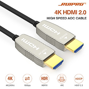 RUIPRO 4K HDMI Fiber Optic Cable 80FT18Gbps 4K@60Hz ARC HDR10 Ultra Slim Flexible HDMI 2.0b Cable