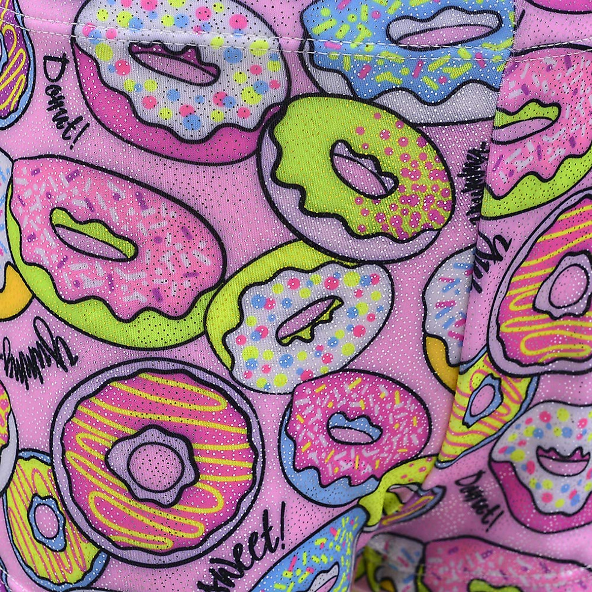 ZIZI Teen Girls' Sparkle Dance Tumbling Athletic Brithday Gift Gymnastics Doughnut Underwear 7Y, 5-6X