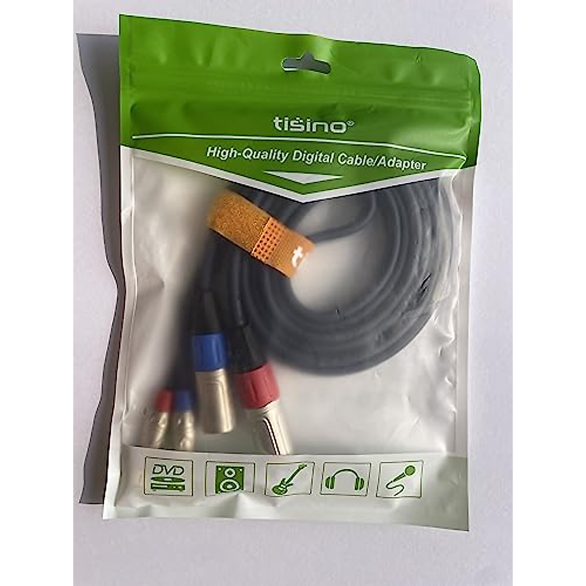 tisino Dual RCA to XLR Cable, 2 RCA to 2 XLR Male HiFi Stereo Audio Connection Microphone Cable Wire Cord Path Cable - 6.6 Feet