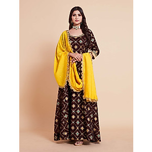 Indian Kurti for Womens Dupatta | Art Silk Woven Kurta Kurtis Tunic For Women Purple