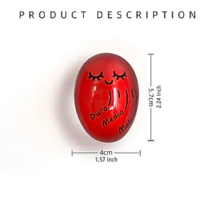 Boiled Egg Timer, Heat Sensitive Hard, Medium, Soft Boiled Color Changing Reusable Safe, Durable (red)