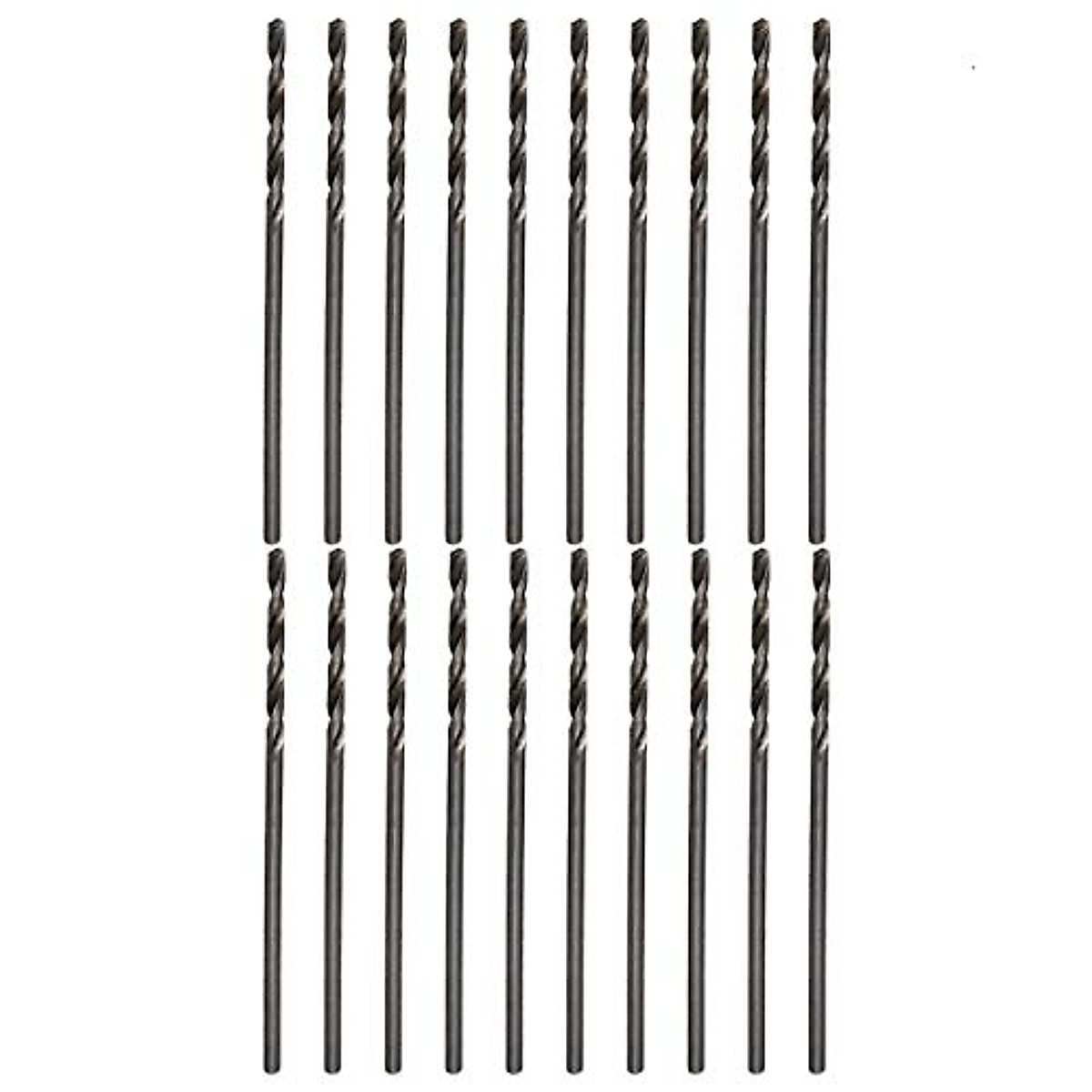Utoolmart 1mm Twist Drill High Speed Steel Bit HSS-6542 for Steel Aluminum Alloy 20 pcs