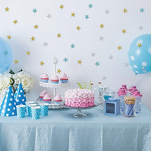 Helewilk Glitter Starfish Confetti, Ocean Theme Birthday/Baby Shower/Wedding Party Table Decorations, Kids Boys Girls Birthday Party Scatters Confetti, Beach Wedding Party DIY Crafts Supplies