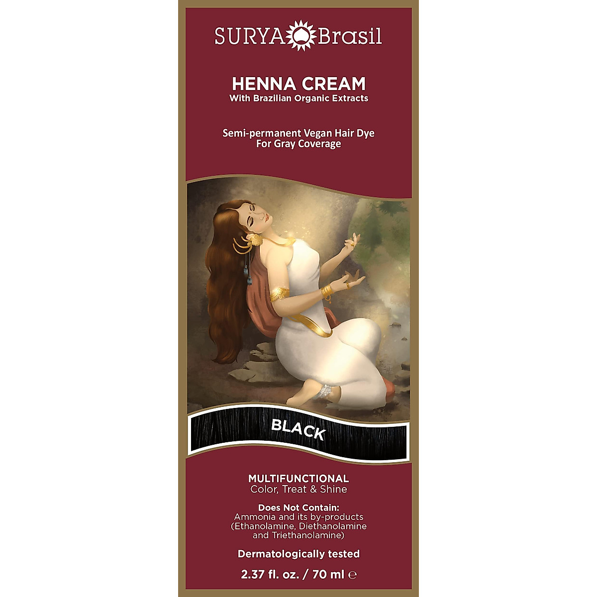 Surya Brasil Henna Cream, Black 2.37 oz