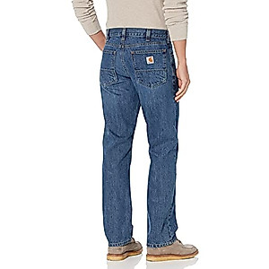 Carhartt Men's Relaxed Fit 5-Pocket Jean, Bay, 36 x 30