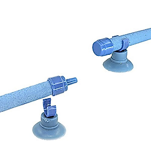 WishLotus 2 Pieces Length Aquarium Air Stone Bubble Wall with Suction Cups, Fish Tank Bubbler Air Bar Tube Bubble Release Diffuser Bar for Fish Tank Air Pump (Blue)