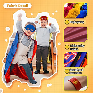 KARAZZO Superhero Capes Set and Wristbands Kids Costumes Halloween Christmas Cosplay Dress Up for Boys (5-PACK CAPES SET)