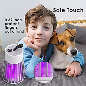 Bug Zapper Effective Attractant Insect Fly Pest Trap White Electric Mosquito Zappers Killer,Insect Fly Trap for Backyard,Patio, Electronic UV Lamp for Outdoor and Indoor Patio