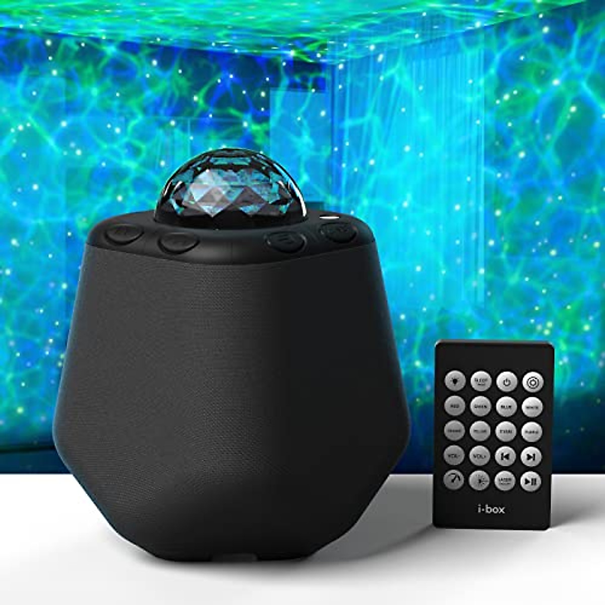 i-box Astral, Galaxy Projector, Bluetooth Speaker, Night Light, LED Lights, RGB Light Display, Tilt Wide Angle, Bedroom Accessories, Room Decor, Remote Control, Christmas Gift for Kids Adults