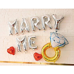 Tellpet Bachelorette Party Decorations Engagement Party Decorations, Diamond Ring Balloon, 2 pieces