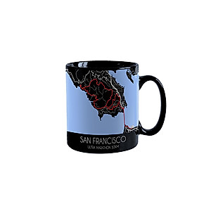 Ultra Marathon 50KM San Francisco Gifts and Souvenirs - Unique Drinkware - Ultra Marathon 50KM Race Memento - 11oz Black Ceramic Mug
