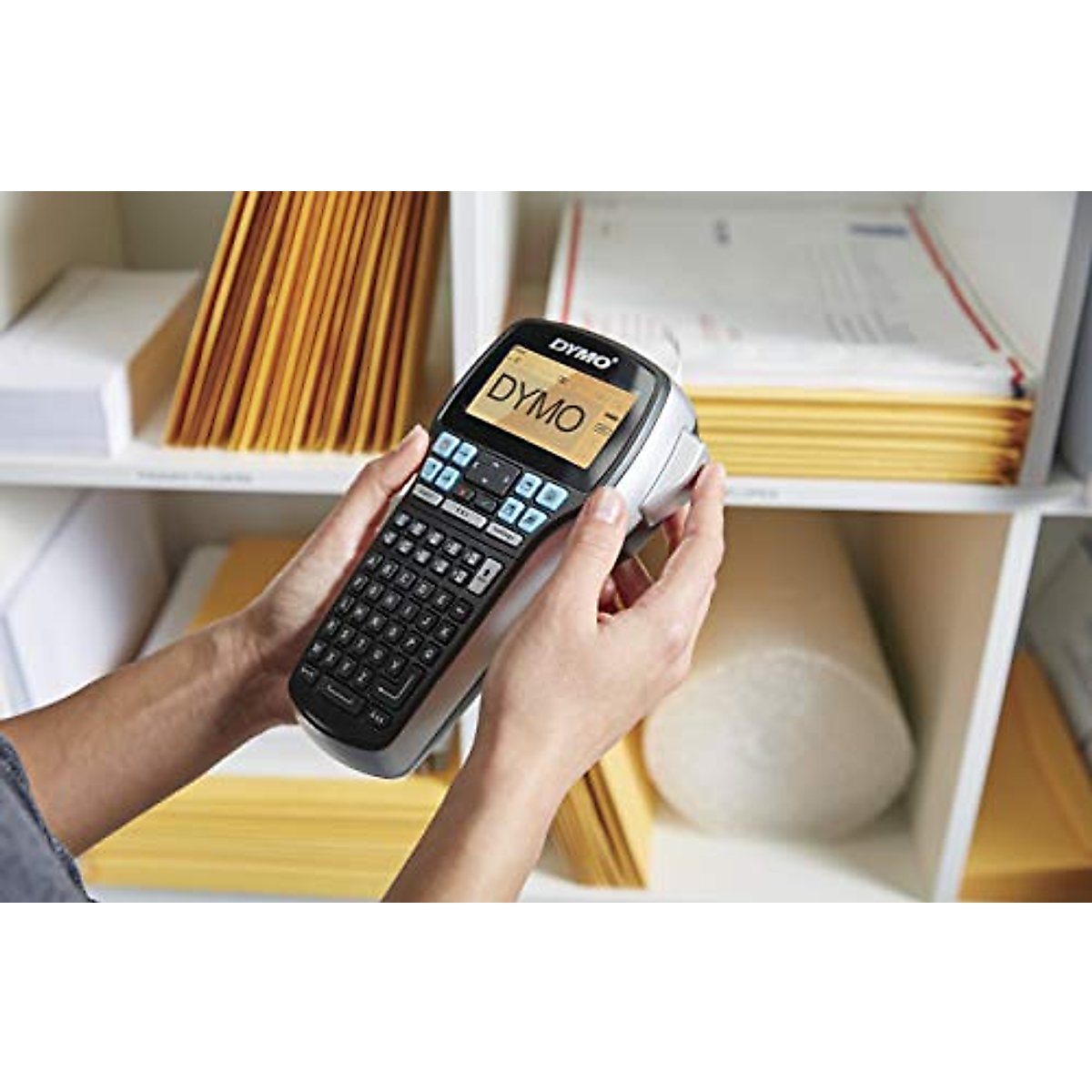 DYMO Label Maker with Adapter | LabelManager 420P High-Performance Label Maker, Rechargeable, PC and Mac Connectivity, Bright Backlit Display, Easy-to-Use, Portable, For Home & Office Organization