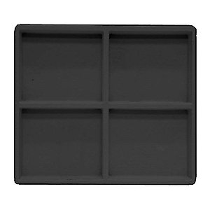 Display and Fixture Store Flocked Tray Insert-4 Compartment-Half Size