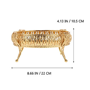Cabilock 3 Pcs Metal Fruit Plate Appetizer Plates Buddhist Fruit Tray Gold Candy Footed Dessert Plates Snack Plates Dessert Tray Salad Containers Candy Dish Serving Dish Paper Cup The Gold