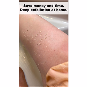 WATCH ME GLOW Silk Exfoliating Glove 100% Turkish Silk DEEP EXFOLIATING Body Scrubber Dead Skin Removal Body Exfoliator SMOOTHS SKIN and Keratosis Pilaris Exfoliating Mitt