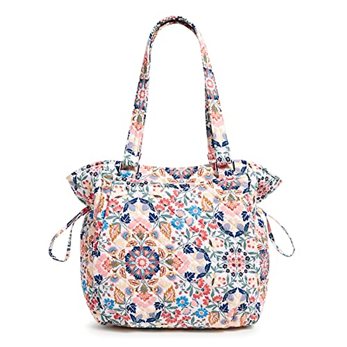 Vera Bradley Women's Cotton Glenna Satchel Purse, Enchanted Mandala - Recycled Cotton, One Size