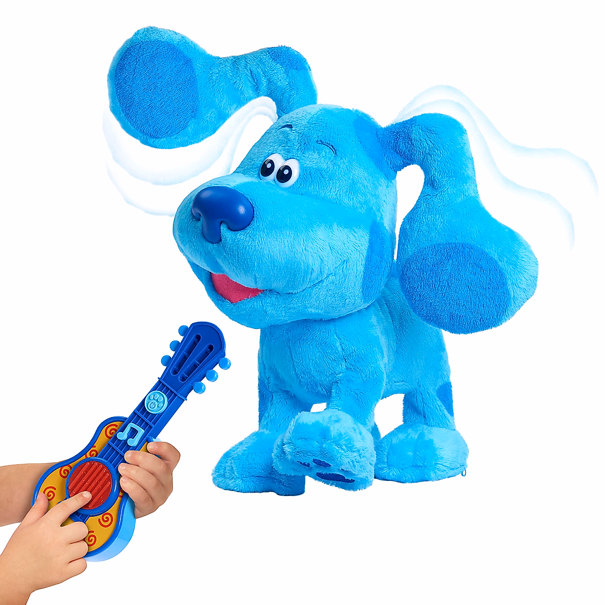 Blue’s Clues & You! Dance-Along 12-inch Blue Plush Stuffed Animal, Guitar Plays Music from the Show, Dog