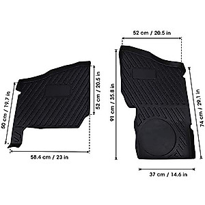 Front Floor Mats, A & UTV PRO All Weather Floor Liners for 2018-2024 Polaris Ranger XP 1000 Crew Accessories, Replace # 2882780,TPE Material Slush Liner