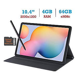 SAMSUNG Galaxy Tab S6 Lite 10.4’’ Touchscreen (2000x1200) WiFi Tablet, Octa Core Exynos 9610 CPU, 4GB RAM, 64GB SSD, Front and Rear Camera, Bluetooth, Android 10 w/S Pen, Cover & 128GB SD