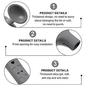 Silicone Door Handle Cover Sleeve Safety Door Knob Protector Cover Guarder Crashproof Suction Cup Door knob Cushion Grey