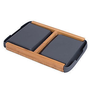 Internet’s Best Bamboo Cutting Board with Removable Drawer - Prep Storage - Chopping Slicing Wood Block Kitchen Board