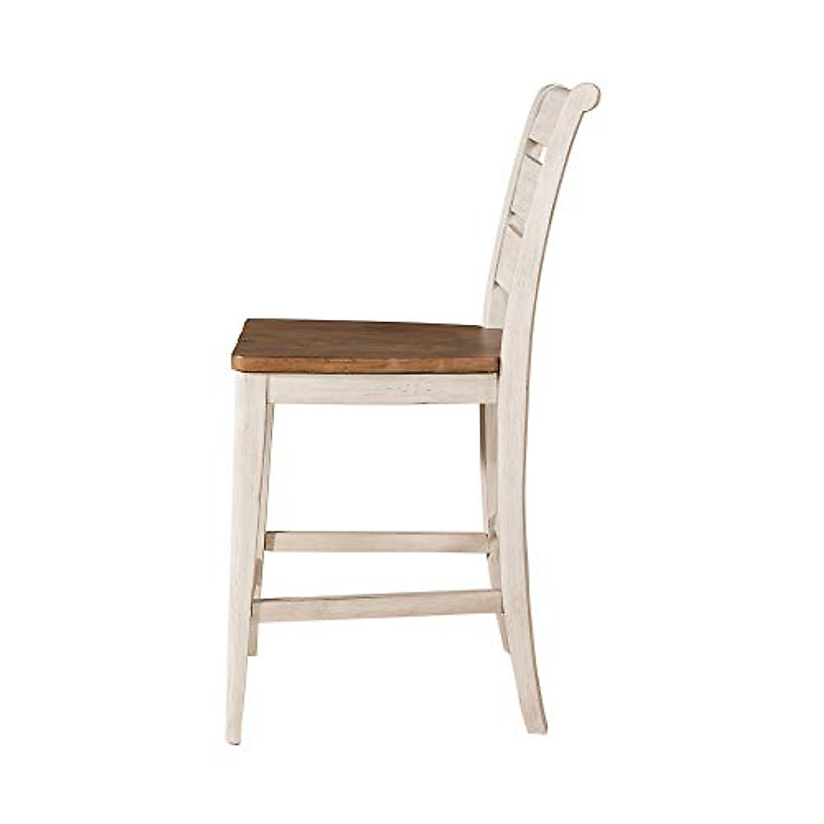 Liberty Furniture Industries Farmhouse Reimagined Ladder Back Counter Chair, W18 x D24 x H42, White