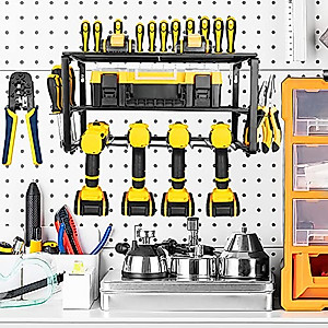XYNB Power Tool Organizer, Drill Storage Rack Power Tool Organizer Wall Mount Drill Holder Wall Mount Drill Rack Removable Design
